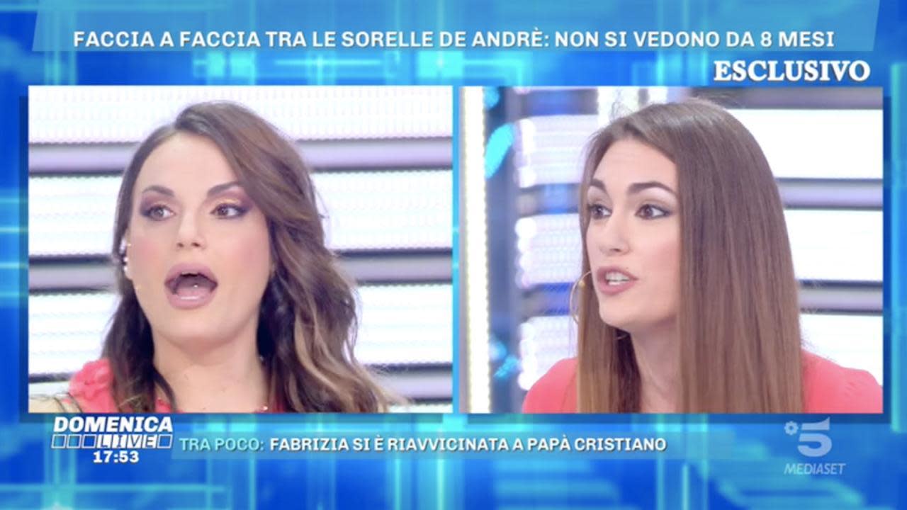 Domenica Live: Fabrizia De André lascia lo studio, Francesca in lacrime ...
