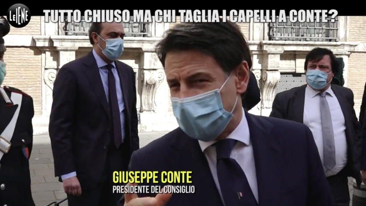Giuseppe Conte a Le Iene: "I capelli me li taglio da solo" | Mediaset ...