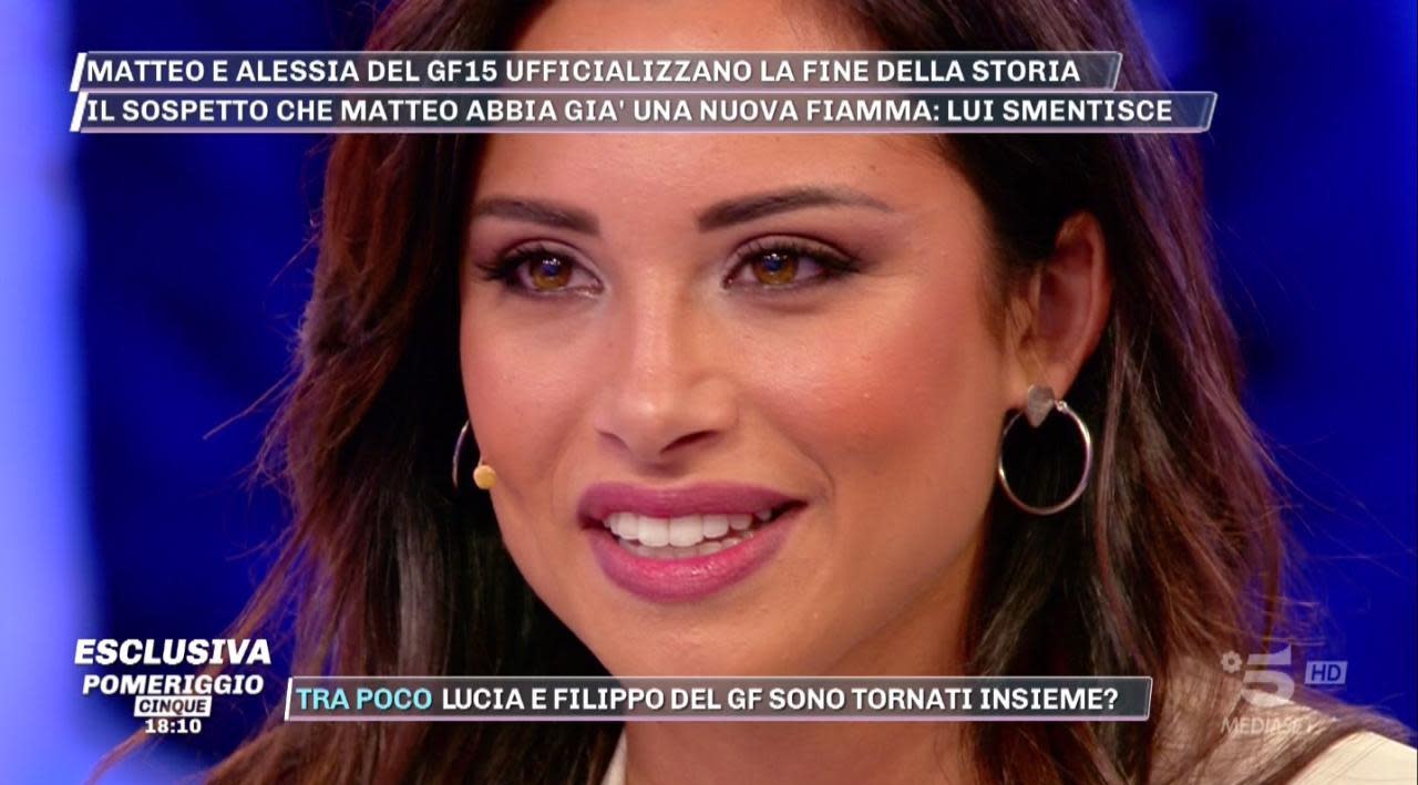 Pomeriggio 5, Alessia Prete: "Con Matteo Gentili ancora tanta passione ...