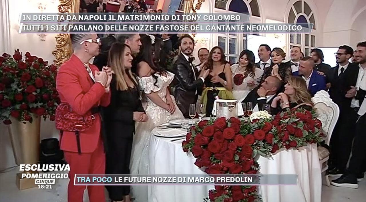 Pomeriggio 5, il matrimonio tra Tony Colombo e Tina Rispoli | Mediaset ...