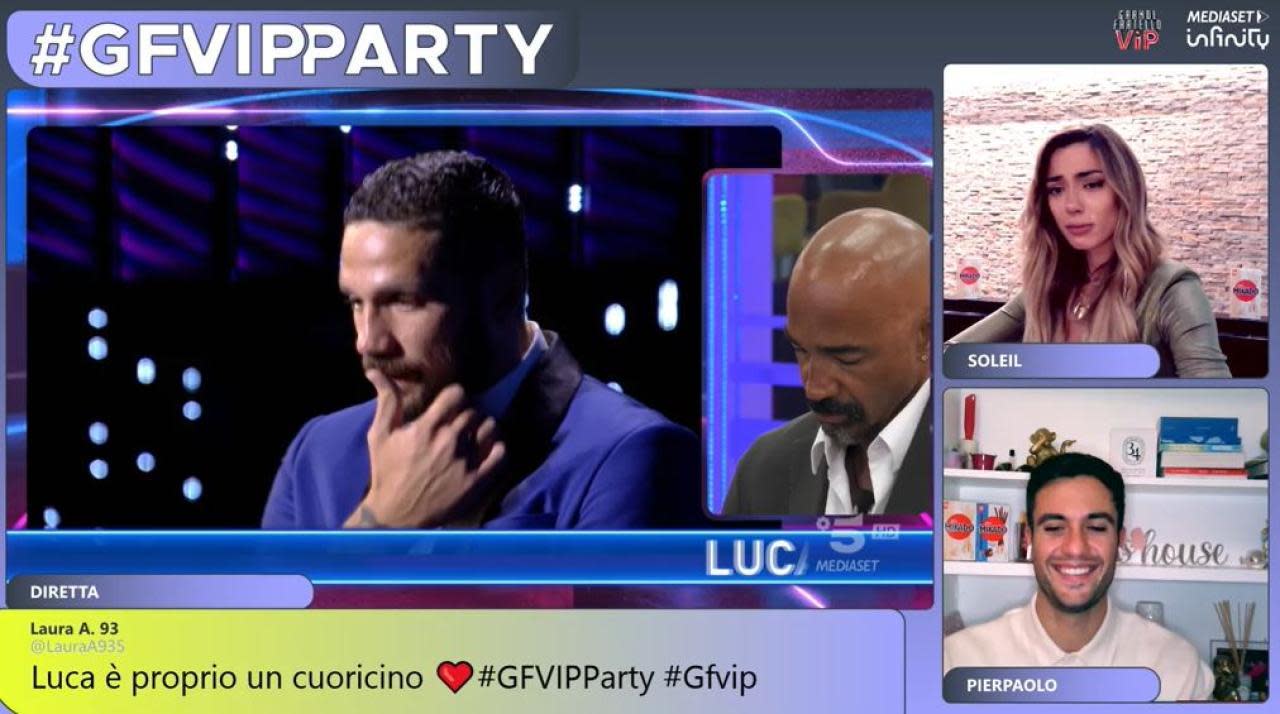 Soleil Sorge in lacrime per la storia di Luca Salatino al GF Vip Party ...