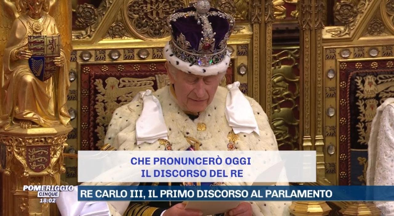 Re Carlo III, il primo discorso al Parlamento britannico | Mediaset ...