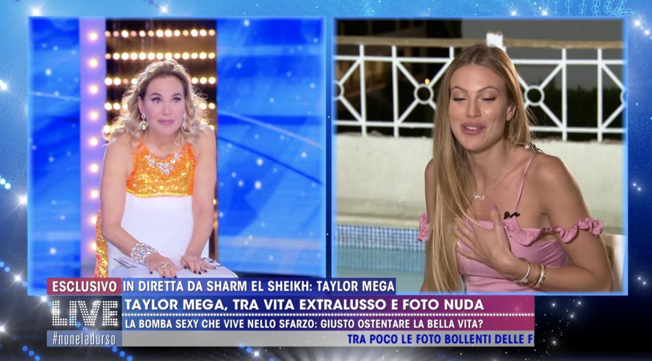 Live - Non è la d'Urso: Taylor Mega, lo spritz e la differita ...