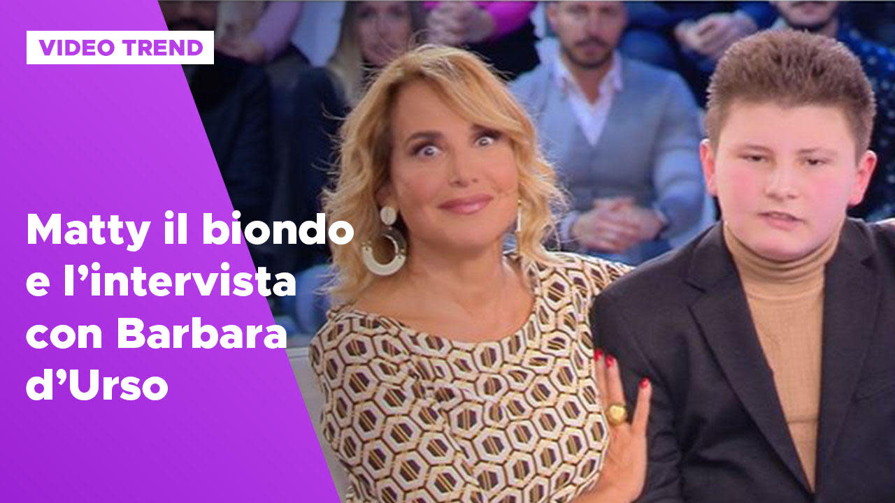 Matty il biondo e l’intervista con Barbara d’Urso | Mediaset Infinity